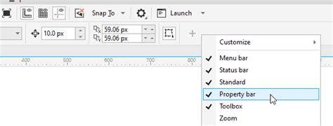 the property bar in coreldraw corel discovery center