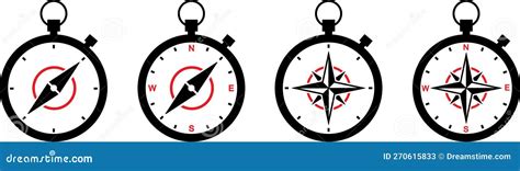 Compass Icon Wind Rose Icon Vector Illustration Stock Vector