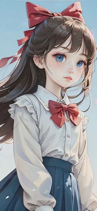 蓝天下可爱女孩壁纸 蓝天下可爱女孩手机壁纸 蓝天下可爱女孩手机动态壁纸 元气壁纸