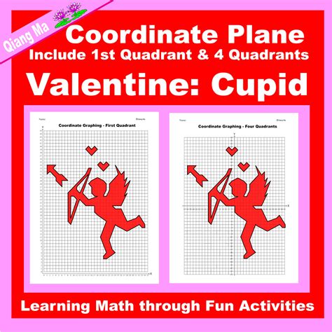 Valentine Coordinate Plane Graphing Picture Cupid Made By Teachers