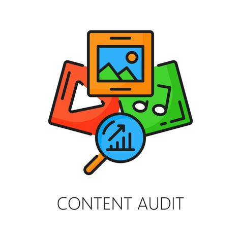 content audit or web audit icon of digital media 26365618 vector art at