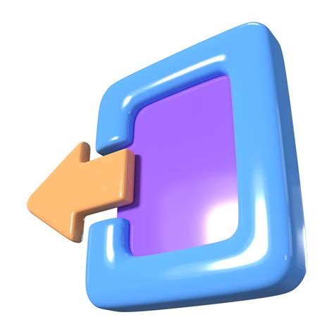 Logout D Illustration Icon PNG