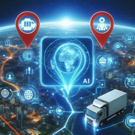 A Digital Map Displaying A Location With Two Pins Set Premium Ai