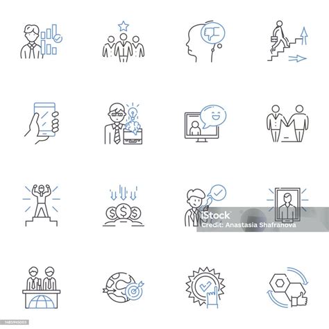 판매 분석 라인 아이콘 컬렉션입니다 예측 메트릭 성장 성능 목표 추세 파이프라인 벡터 및 선형 그림 예산 책정 Kpi 전환 개요 표지판 세트 0명에 대한 스톡 벡터 아트 및