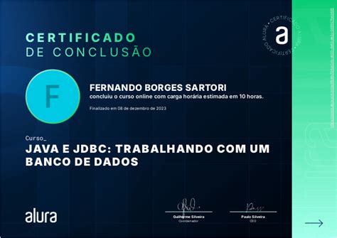Gostaria De Compartilhar Que Recebi Uma Nova Certificação Java E Jdbc