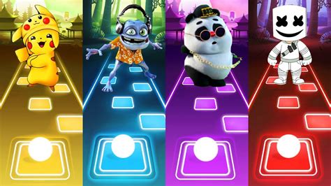 Pikachu Vs Alex F Vs Bamboo Panda Vs Marshmello Tiles Hop Edm Rush Youtube