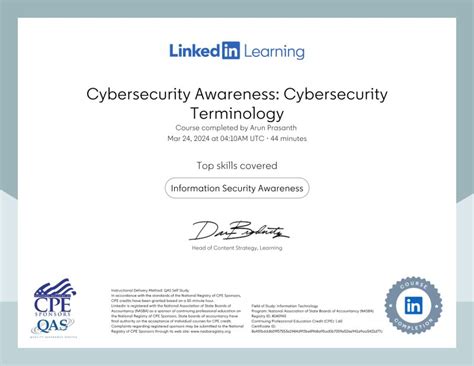 Arun Prasanth On Linkedin Certificate Of Completion