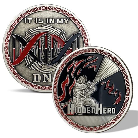 Asmileindeep Firefighter Challenge Coin First Responder Hidden Hero Fireman Commemorativer Coins