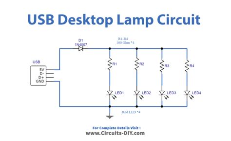 USB Desktop Lamp Circuit