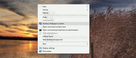 Desktop Wallpaper Location Context Menu In Windows