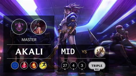 Akali Mid Vs Kayle EUW Master Patch 9 9 YouTube