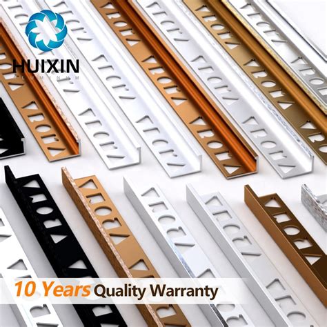 Modern Decorative Aluminum Tile Trim Outside Corner Bead Metal Strip