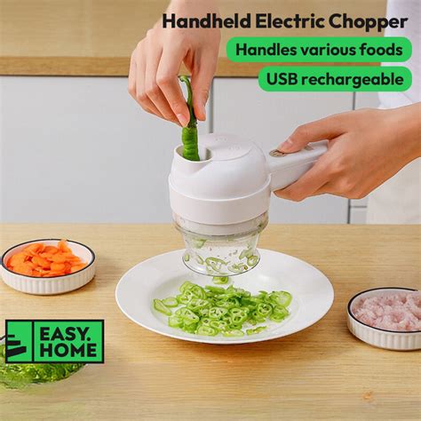 Sg Stock Chopper 300ml Electric Garlic Handheld Food Processor
