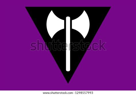Lesbian Labrys Pride Flag Vector Illustration Stock Vector Royalty