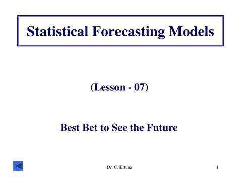 Ppt Statistical Forecasting Models Powerpoint Presentation Free