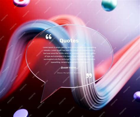 Premium Psd 3d Quotes Box Mockup With Glass Morphism Effect Or Quotes Text Box Mockup With