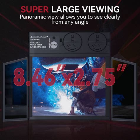 Super Large Viewing Welding Helmet 846x275 With Side View Hsh C90