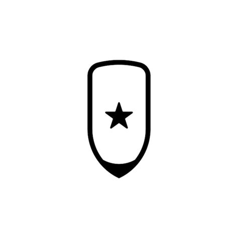 Icône De Grade Militaire Modèle Vectoriel Illustration Logo Design