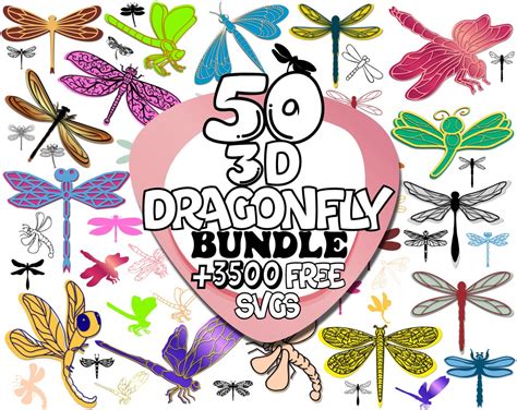 Dragonfly Svg Diy Dragonfly Svg Dragonfly Bundle Svg Dragonfly Template