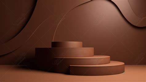갈색 배경의 추상 연단의 놀라운 3d 렌더링 제품 디스플레이에 적합 굉장히 멋진 배경 연단 배경 추상 배경 이미지 Hd 굉장히 멋진 연단 추상 배경 사진 무료