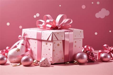 Premium Photo Cute Presents And T Box On Pink
