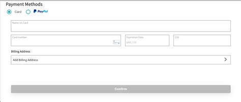 Managing Payment Methods