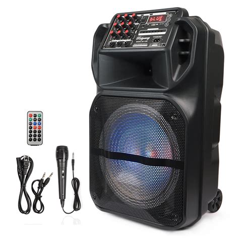 Dazone 12 Powered Bluetooth Party Speaker Subwoofer With Fm Usb Sd