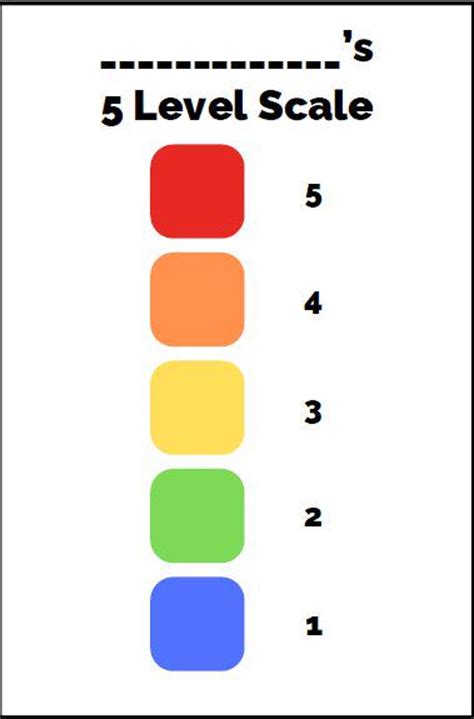 5 Level Scale Social Story And Workbook Etsy