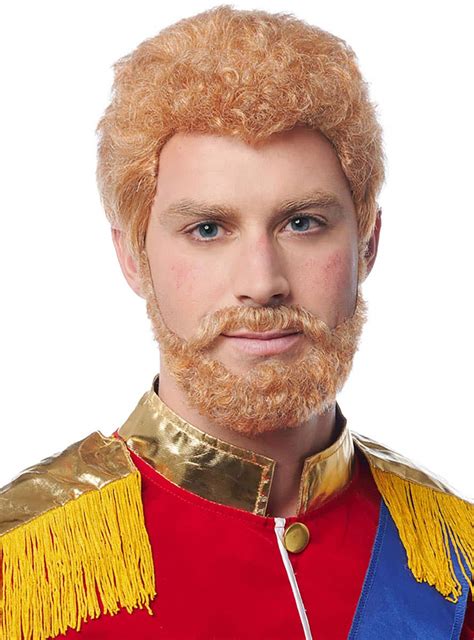 Curly Ginger Mens Prince Harry Costume Wig