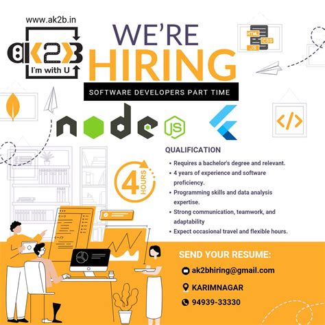 Ak J🇮🇳 On Linkedin Hiring Software Developer Node Karimnagar Flutter