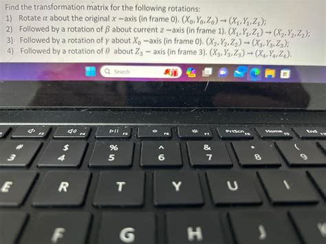 Answered Find The Transformation Matrix For The Bartleby
