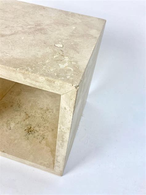 Travertine Cube Side Table For Sale At 1stdibs