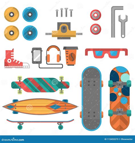 Skateboard Fingerboard Icon Vector Sport Equipment Skating
