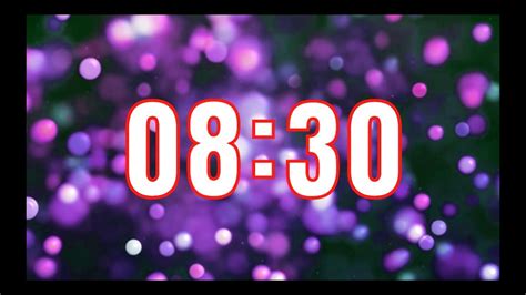 8 Minute 30 Second Countdown Timer With Music Simple And Clean YouTube