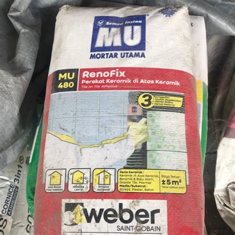 Jual Semen Mortar MU 480 Perekat KERAMIK Di Atas KERAMIK Semen MU 480