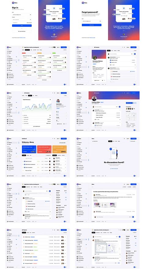 一套企业级saas系统管理app网页后台ui设计sketch、figma素材 淘宝网 花瓣网