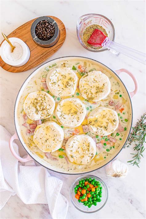 Leftover Ham Pot Pie With Biscuits Xoxobella