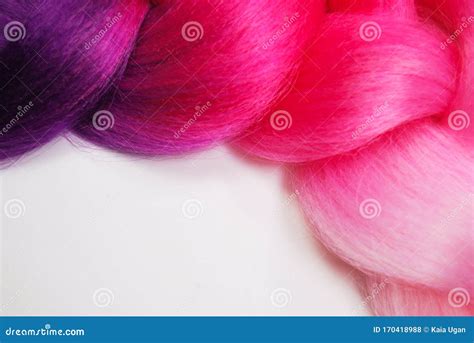 Kanekalon Colored Artificial Hair Strands Synthetic Hair Materials