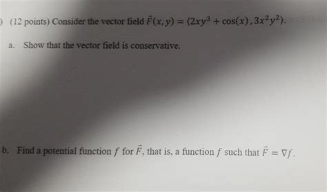 Solved Points Consider The Vector Field Chegg Com