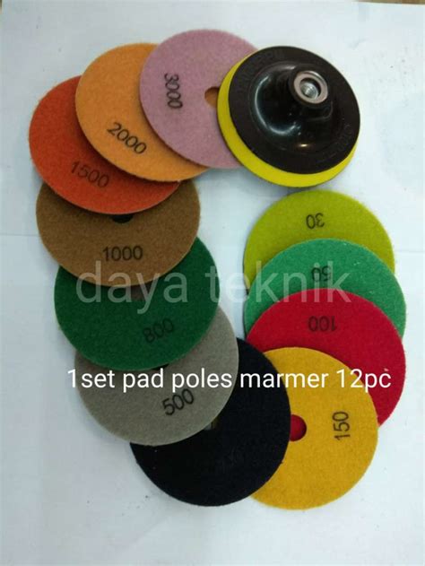 Jual DIAMOND PAD SET KOMPLITE 12PC PAD POLES MARMER PAD POLES