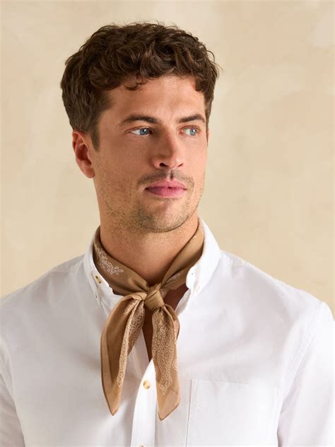 Dapper Tan Brown Cotton Scarf Joules