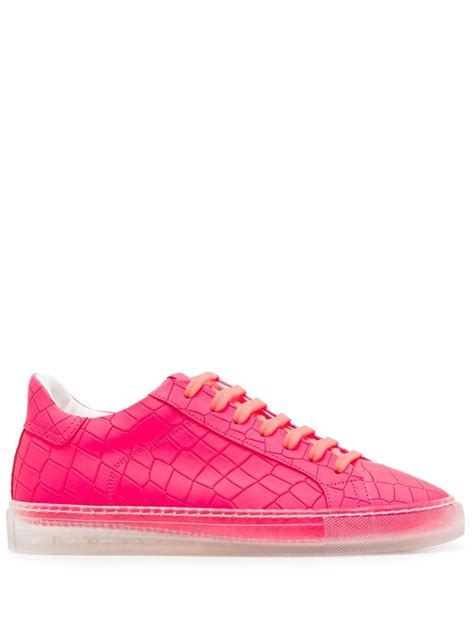 Hide&Jack crocodile-effect lace-up Sneakers - Farfetch