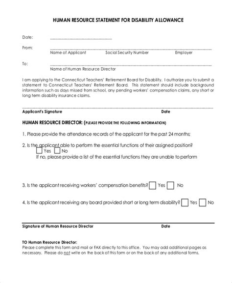 Social Security Disability Application Form Printable