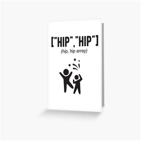 hip hip array funny programming jokes light color greeting card