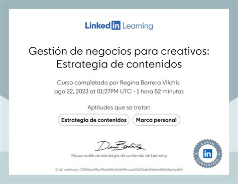 Certificate Of Completion Regina Barrera