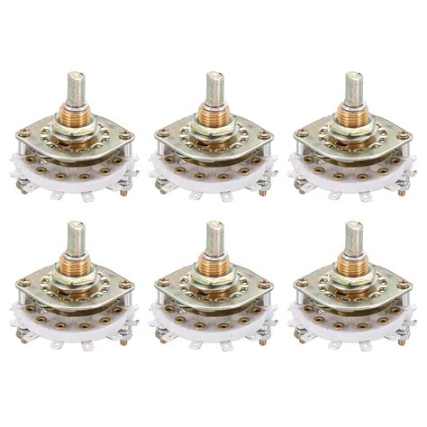2P5T Rotary Switch 2 Pole 5 Position Band Selector 1 Deck For Radio