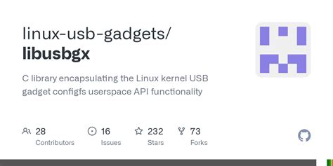 Github Linux Usb Gadgets Libusbgx C Library Encapsulating The Linux Kernel Usb Gadget