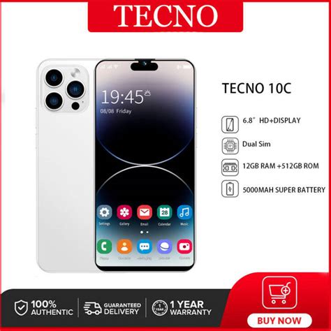Tecno Spark 10C Smartphone 6GB 128GB UNISOC Tiger T606 16MP Clear Rear Camera 6 8 HD 90Hz