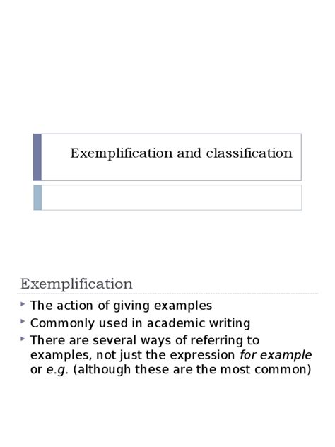 Exemplification And Classification Pdf Speech Linguistic Typology