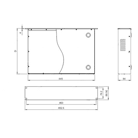 19 Rack Mount Steel Chassis 2u Height And 300mm Deep
